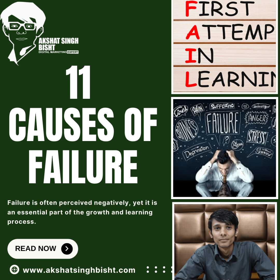 11 causes of failure | Digital Marketing Consultant & Expert Akshat ...